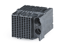 Impact 100 Ohm 4 Pair RAM Right-Angle Header, Right Guided, Open Endwall, 16 Columns, 192 Circuits, Pin Length 5.50mm, Plated Through Hole Dimension 0.39mm, Lead-Free