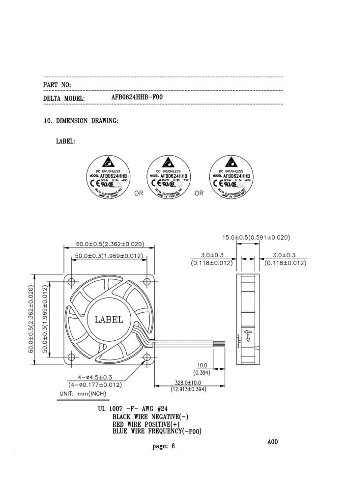 AFB0624HHB-F00 specification page 7