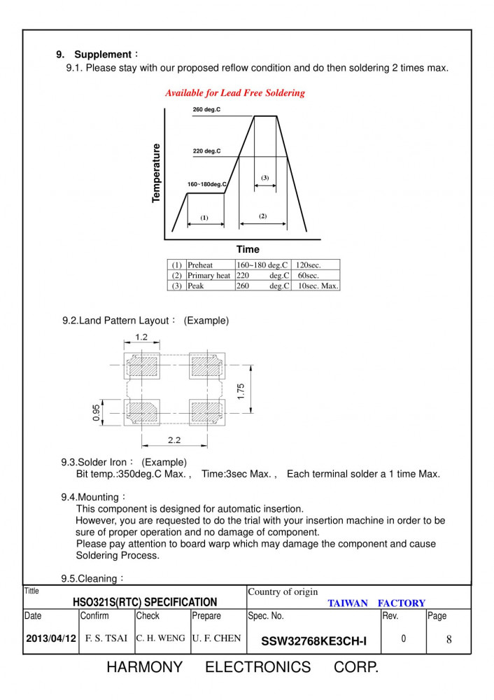 SSW32768KE3CH-I datasheet page 8