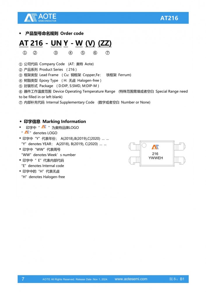AT216 datasheet page 8