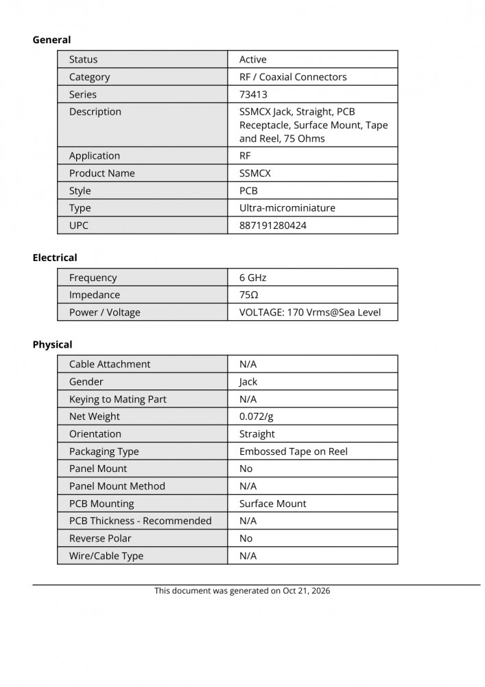 Product document image 2 for MOLEX 734136480