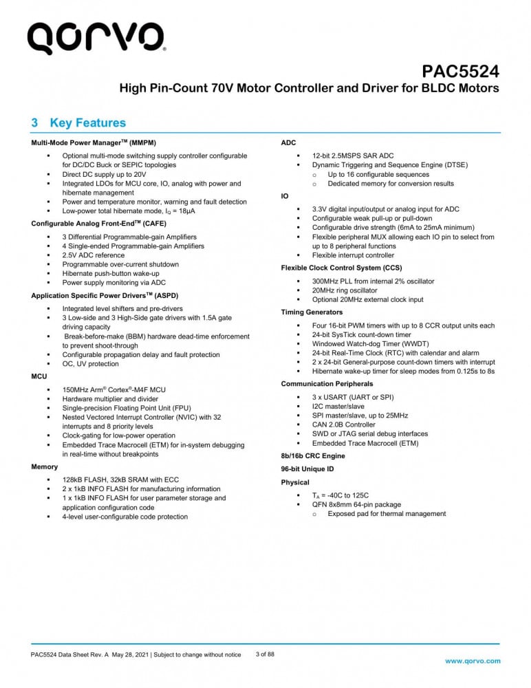 PAC5524QF datasheet page 3