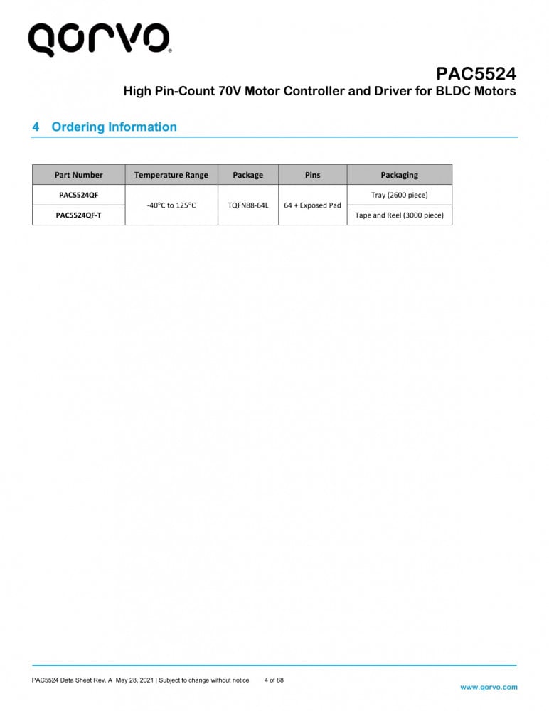 PAC5524QF datasheet page 4