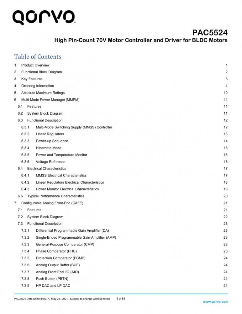 PAC5524QF datasheet page 5