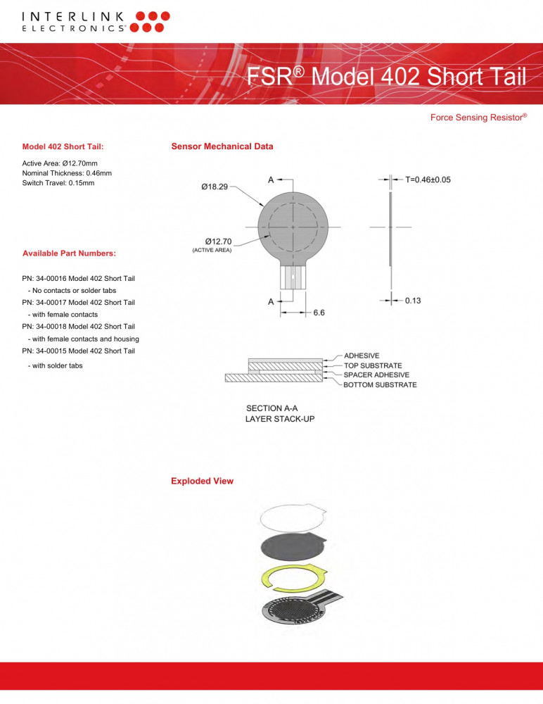 FSR 400 Series datasheet page 7
