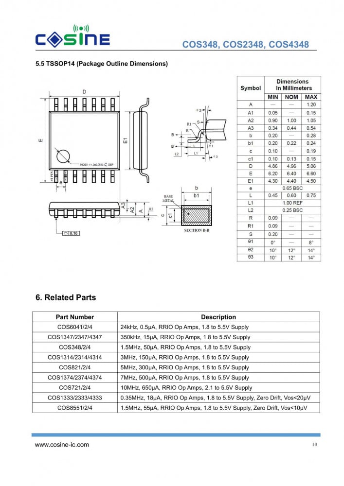 COS4348SR datasheet page 10