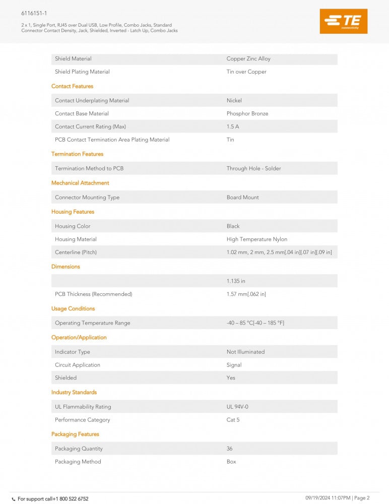 6116151-1 technical document page 2