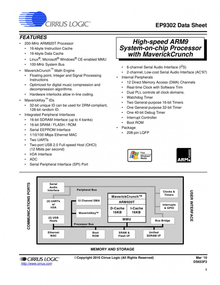 EP9302-CQZ technical document page 1