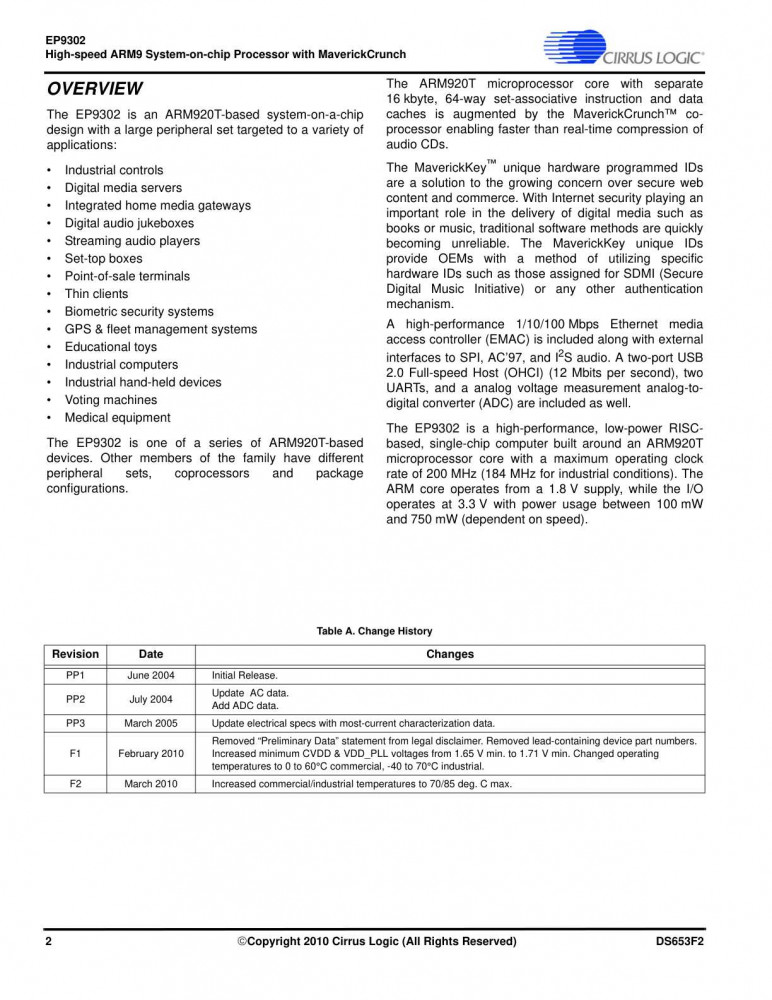 EP9302-CQZ technical document page 2