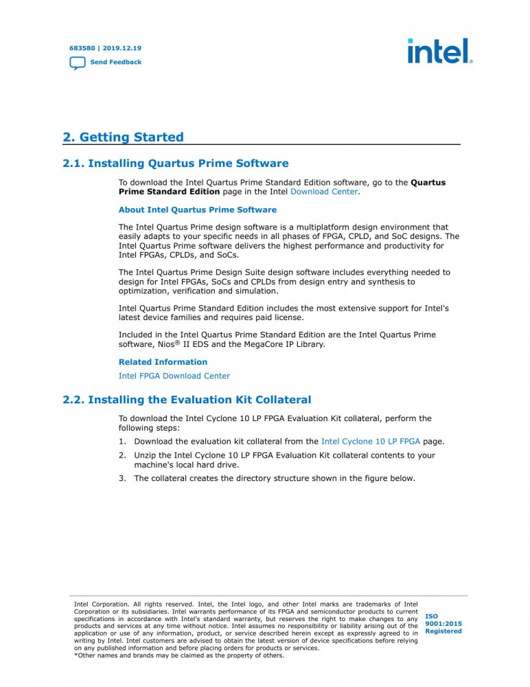 Intel Cyclone 10 LP Evaluation Kit User Guide page 8