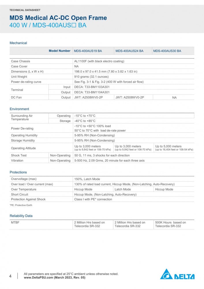 MDS-400AUS24 BA datasheet page 4
