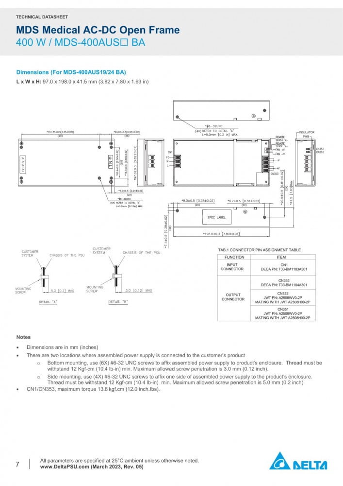 MDS-400AUS24 BA datasheet page 7