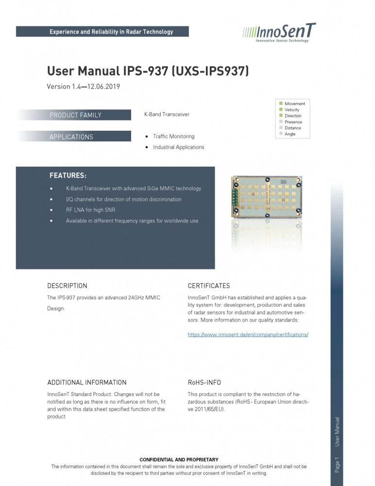 IPS-937 technical document page 1