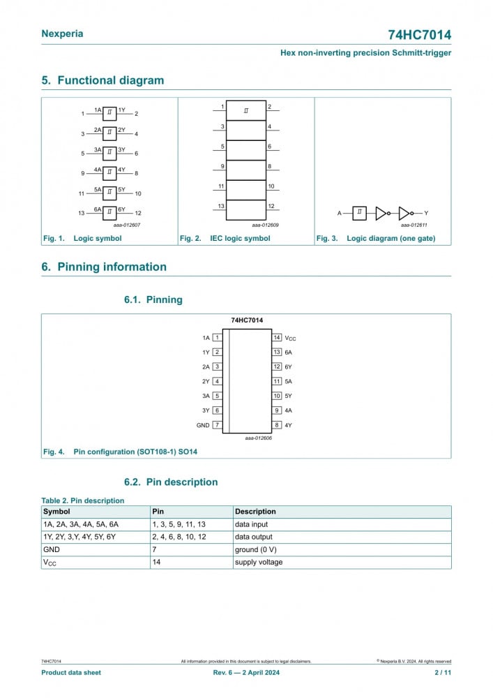 74HC7014 datasheet page 2