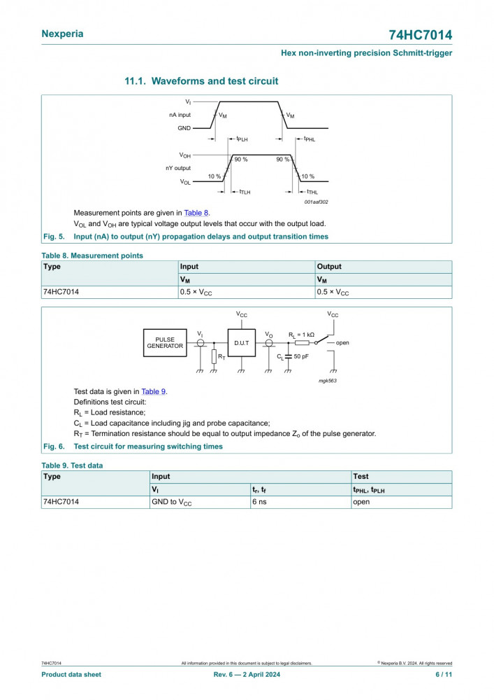 74HC7014 datasheet page 6