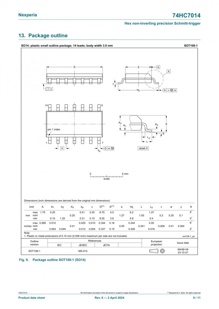 74HC7014 datasheet page 8