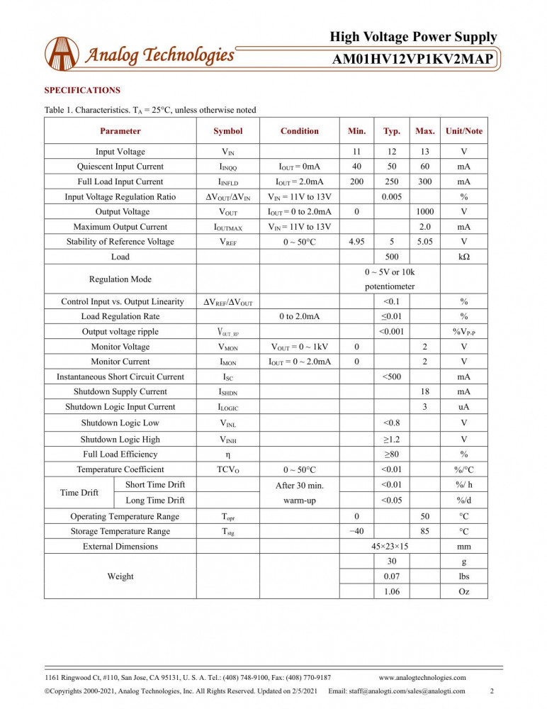 AM01HV12VP1KV2MAP technical document page 2