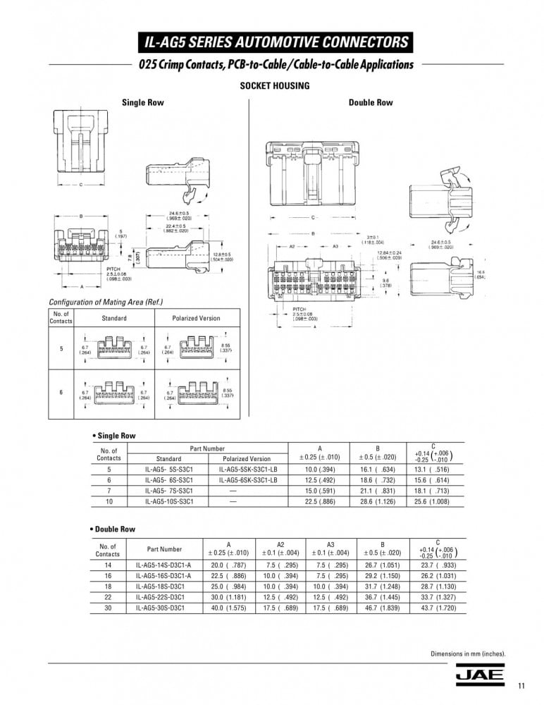 JAE IL-AG5 series specification page 4