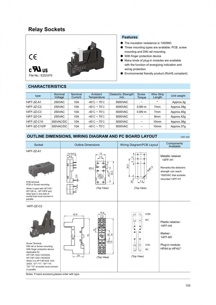 HF115F datasheet page 6