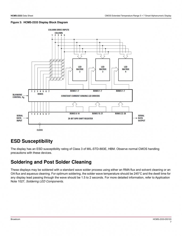 HCMS-2333 datasheet page 7