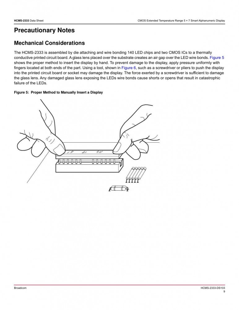 HCMS-2333 datasheet page 9
