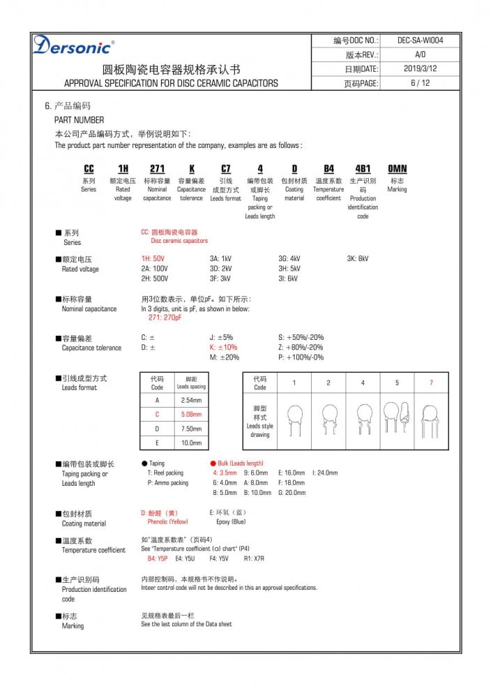 Dersonic approval specification page 7