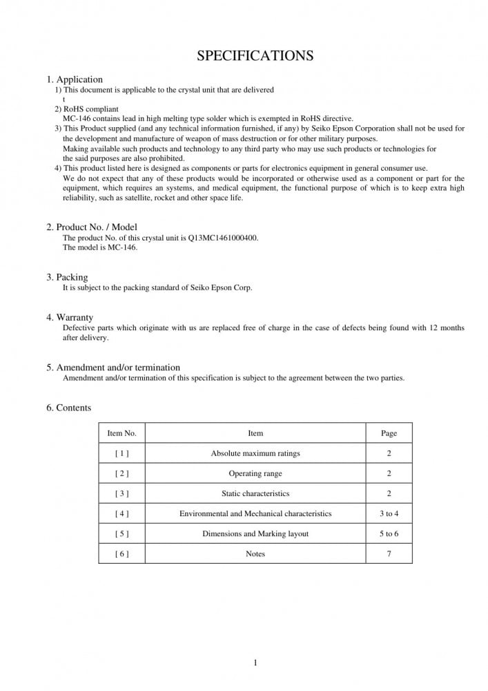 EPSON MC-146 specification page 2