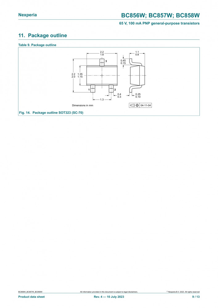 BC857BW datasheet page 9