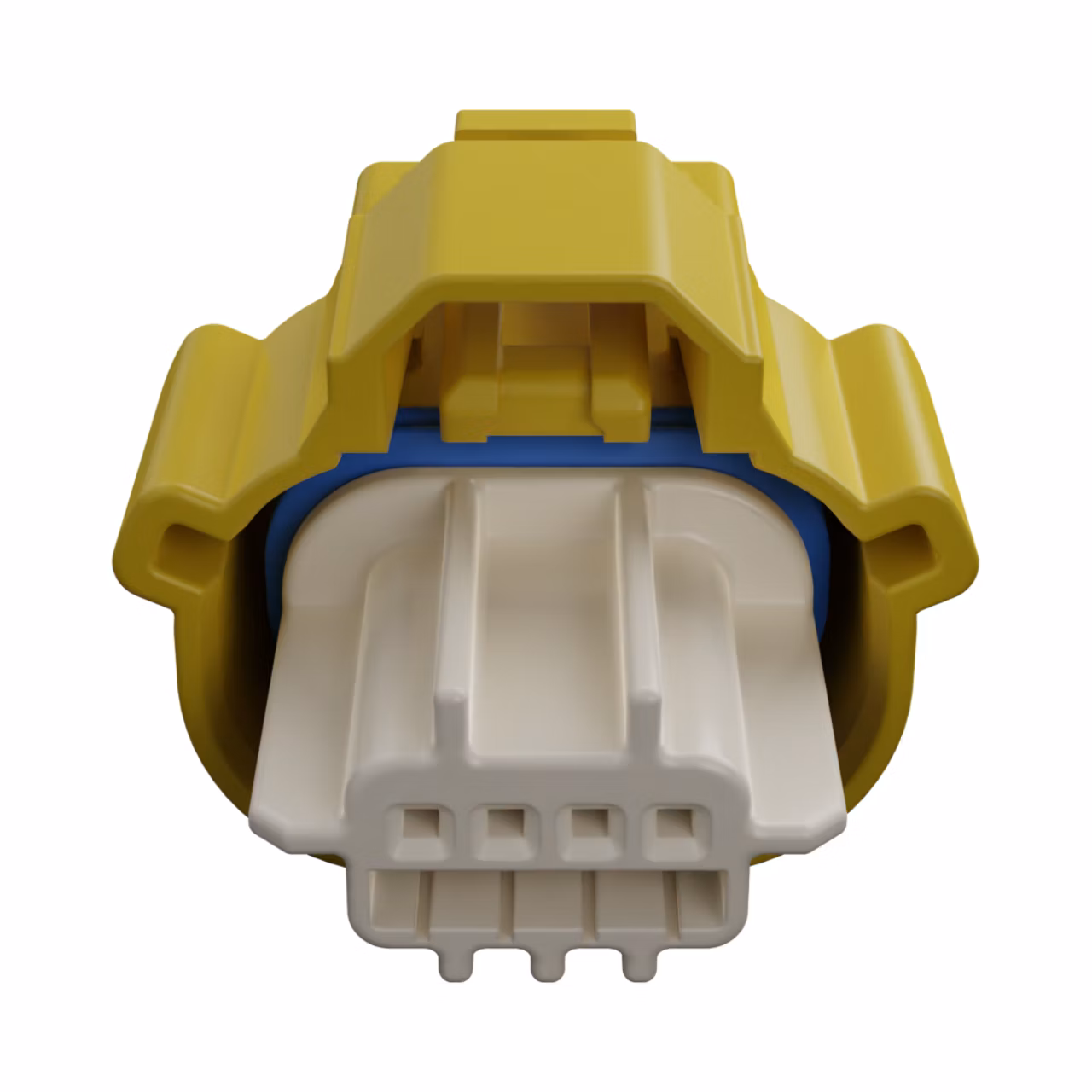 Squba Sealed Receptacle Assembly, 1.80mm Pitch, Single Row, 4 Circuits, Yellow for sale