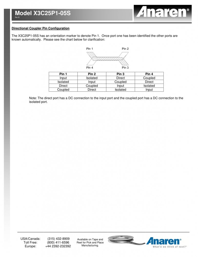 X3C25P1-05S datasheet page 2