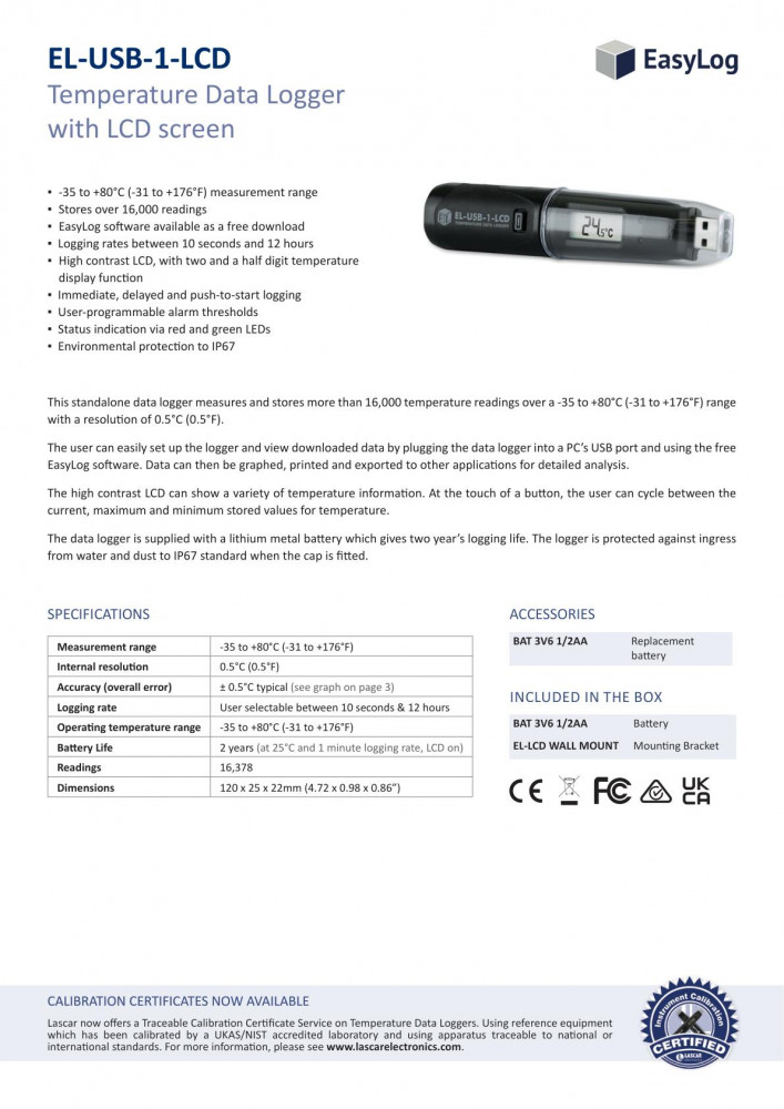EL-USB-1-LCD product documentation, page 1