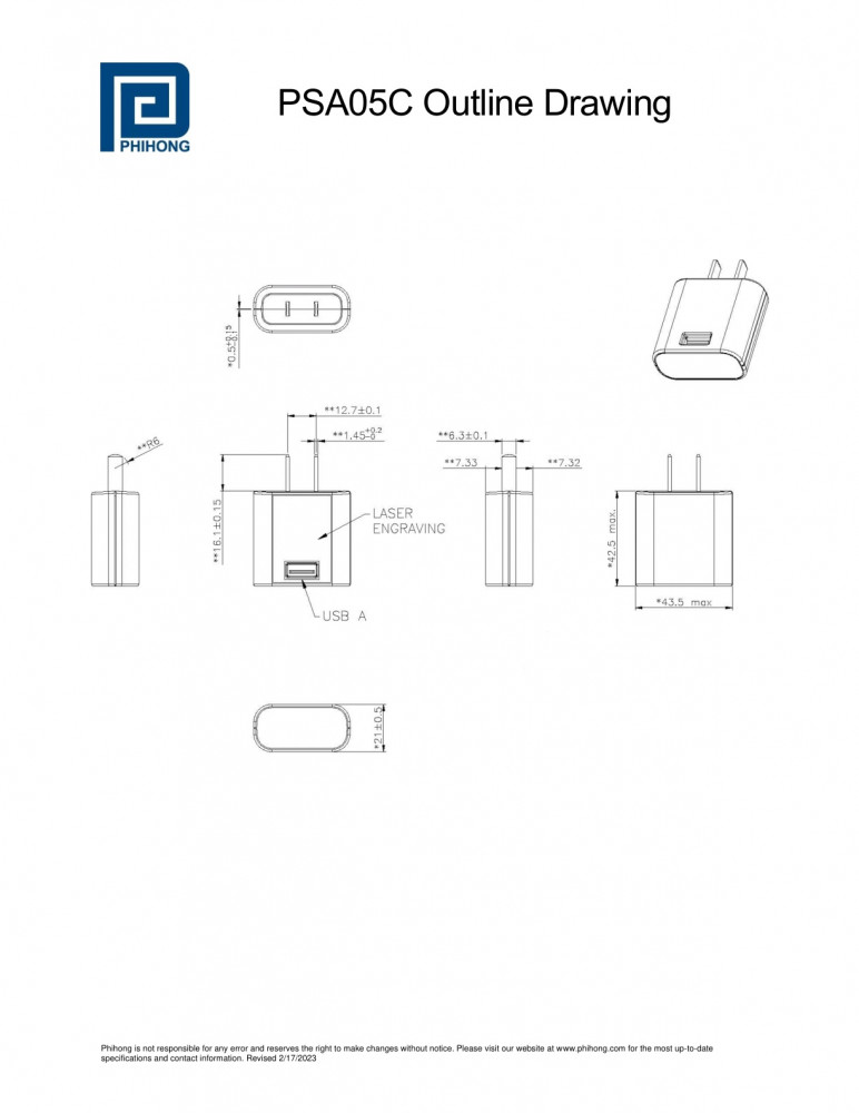 PSA05C-050Q product document, page 3