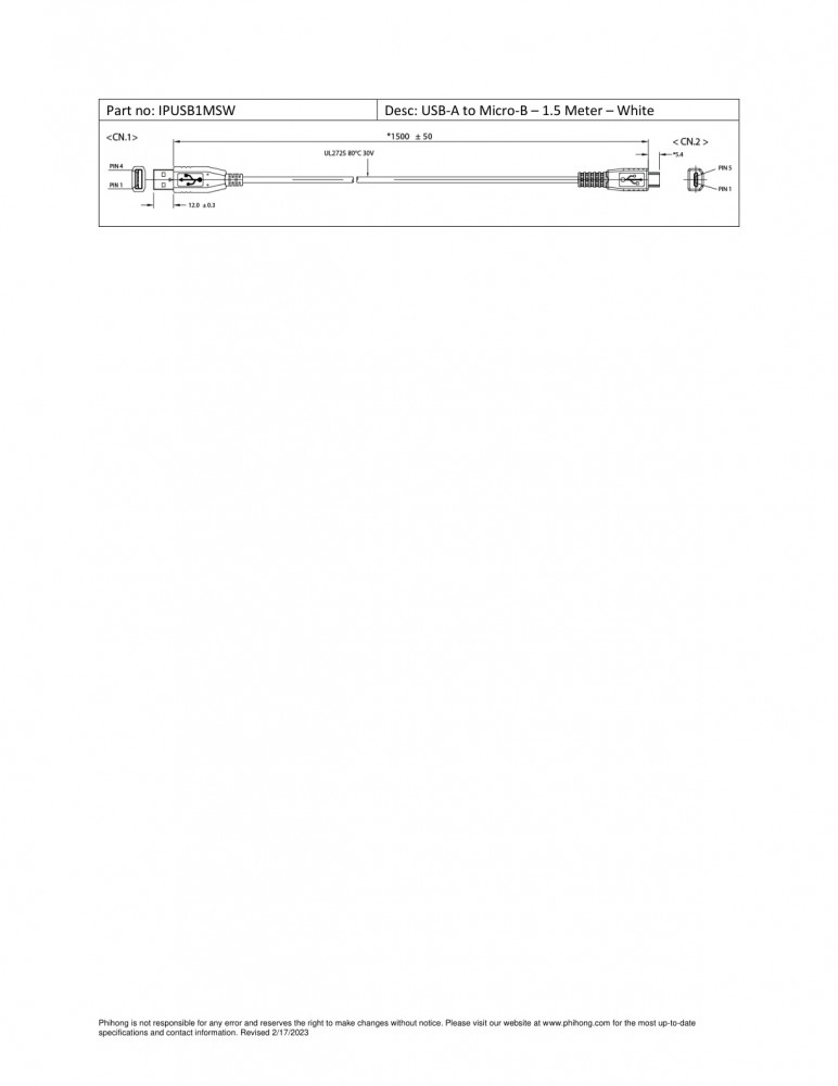 PSA05C-050Q product document, page 5