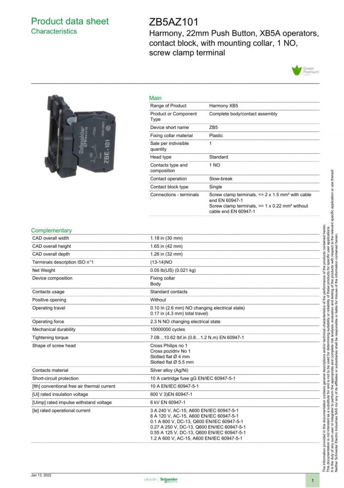 ZB5AZ101 technical document page 1