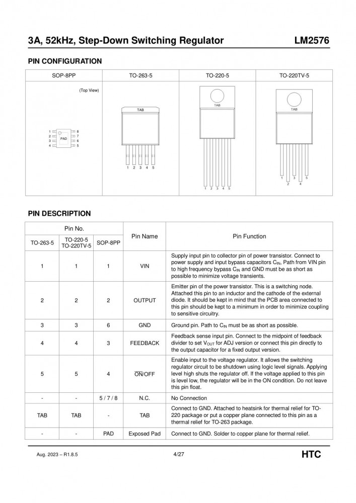 LM2576TV-5.0 datasheet page 4