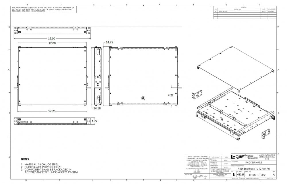 L-com FE-RM1U12PSP technical document page