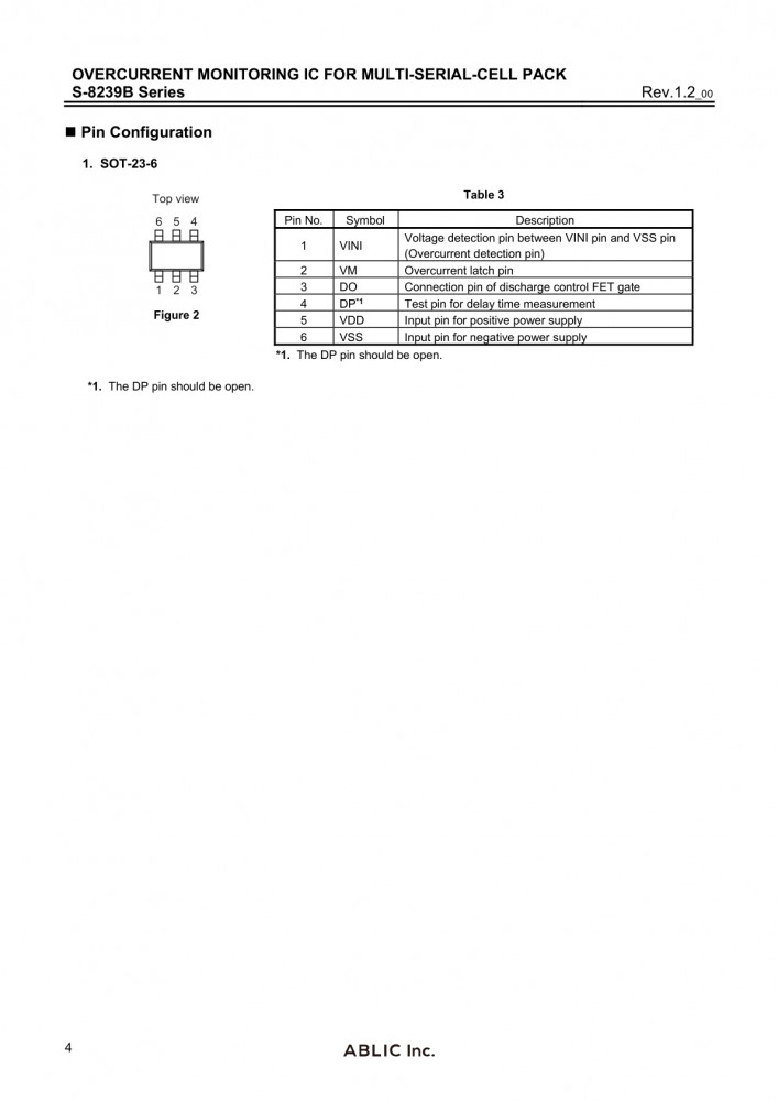 S-8239B datasheet page 4