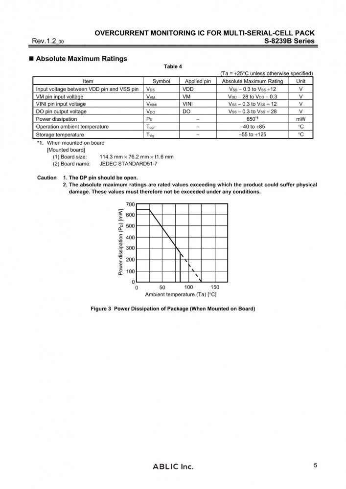 S-8239B datasheet page 5