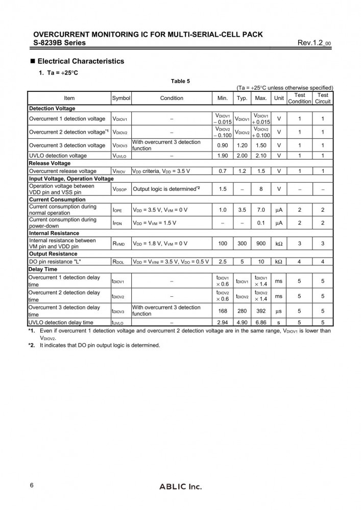 S-8239B datasheet page 6