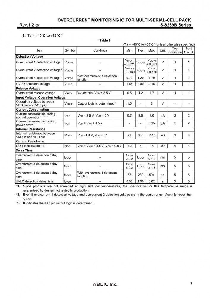S-8239B datasheet page 7