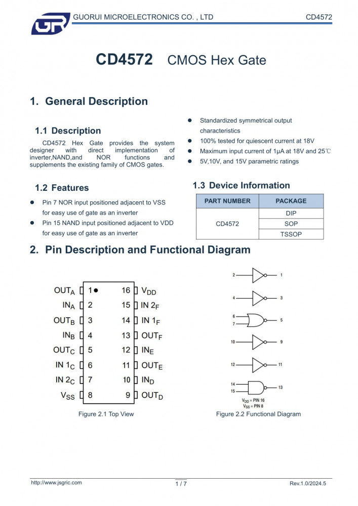 CD4572 technical document page 1
