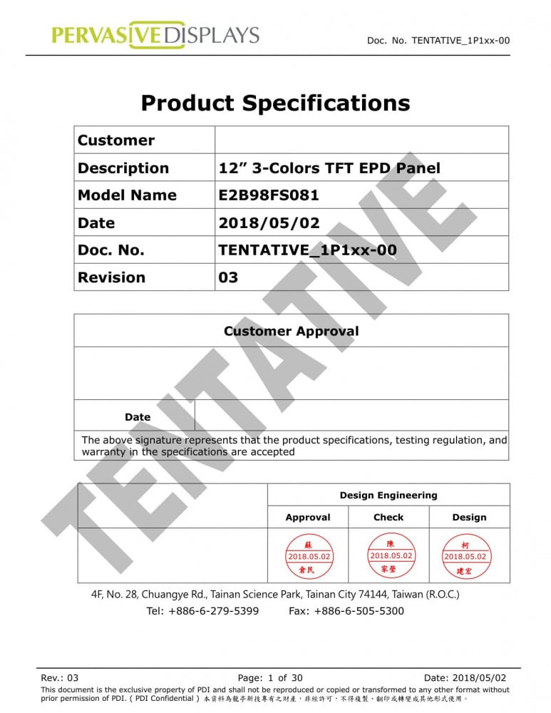E2B98FS081 datasheet page 1