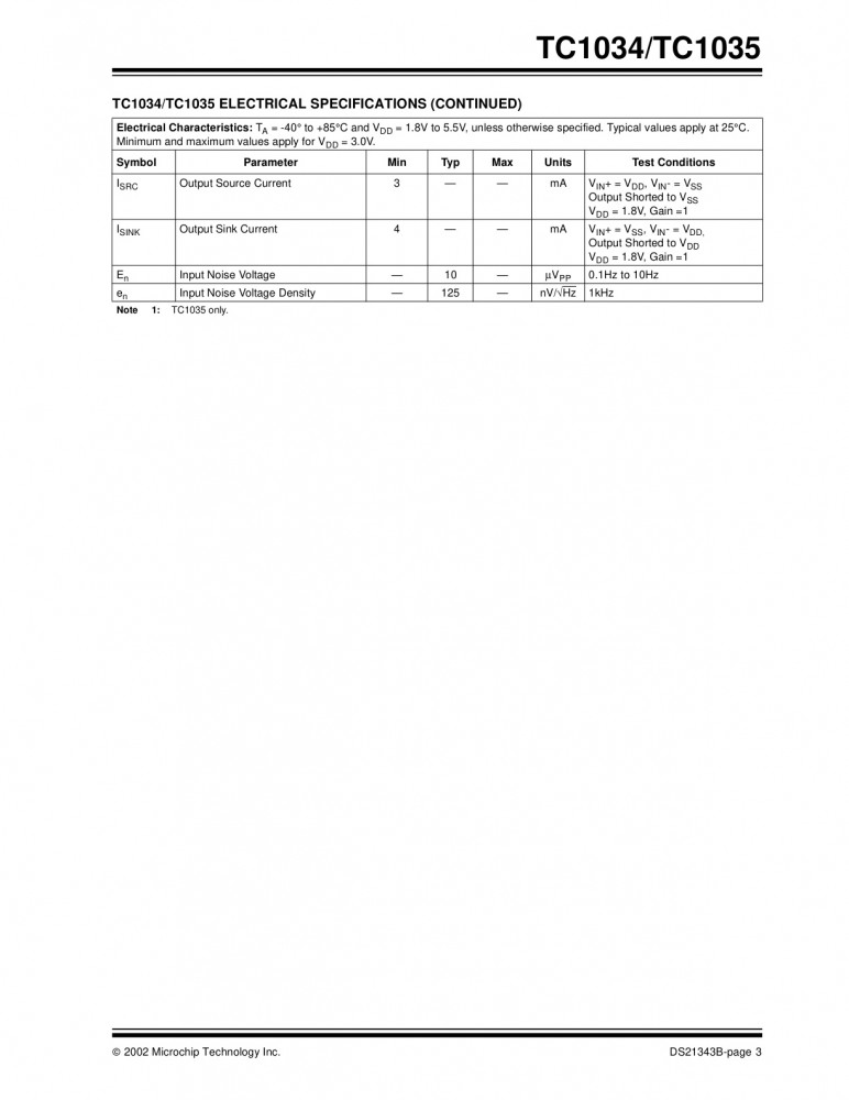 TC1034 datasheet page 3