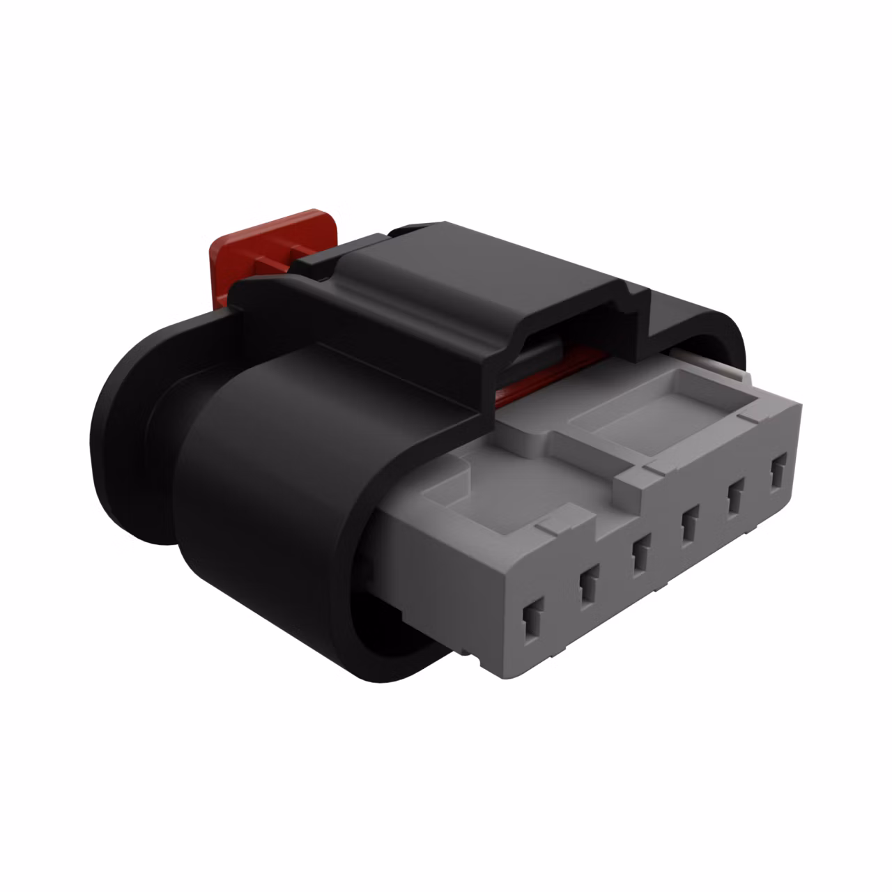 MXP120 Sealed Receptacle, 6 Circuit, Black Housing with Medium Shroud (T3-V2-S3 with Backshell, T3-V2-S2 without Backshell), Key B, Light Gray  Insert for sale