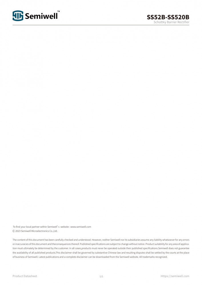 Semiwell SS58B datasheet page 5