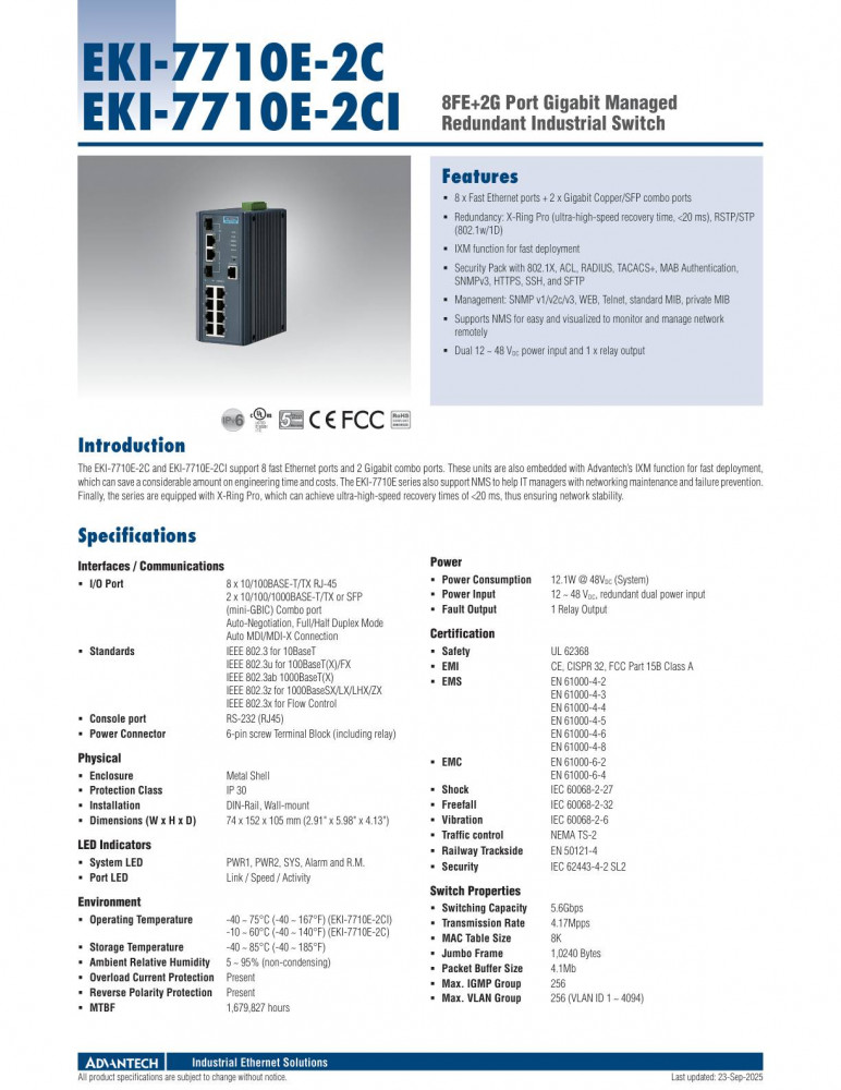 EKI-7710E-2C technical document page 1