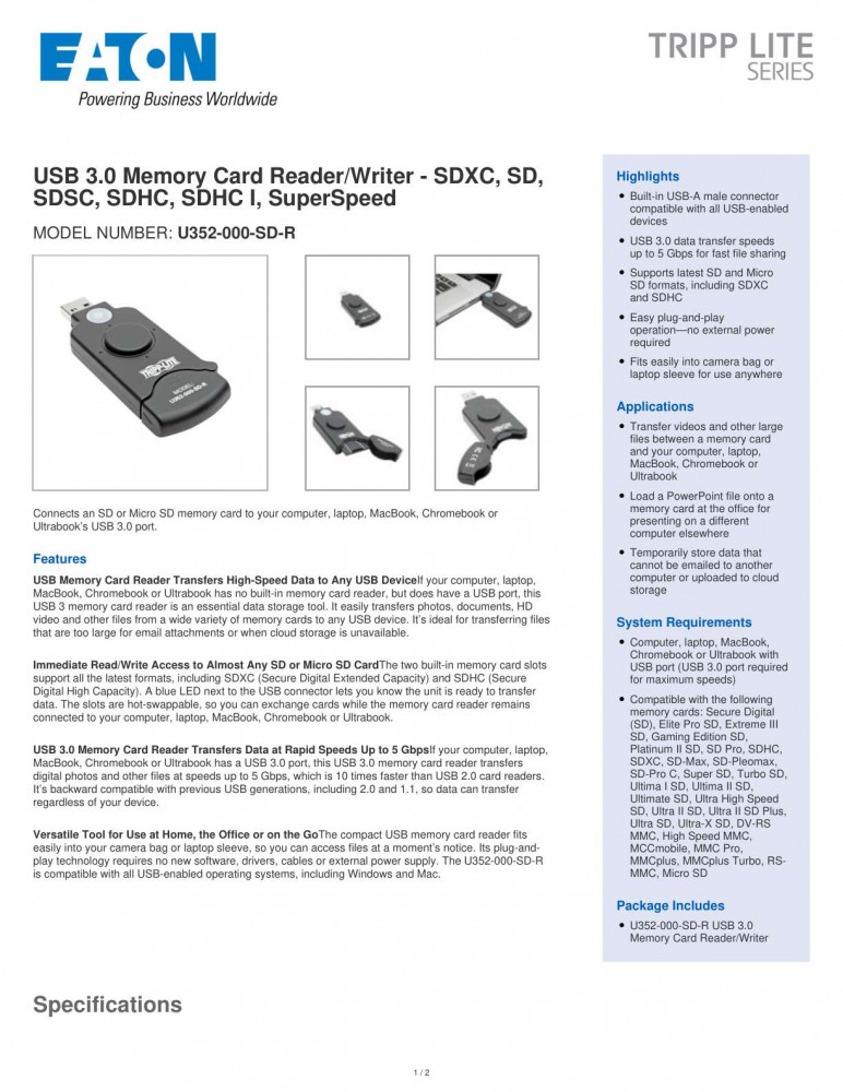 U352-000-SD-R technical document image 1