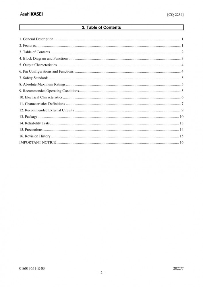 CQ2234 datasheet page 2