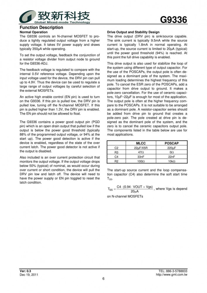 G9336ADJTP1U datasheet page 6