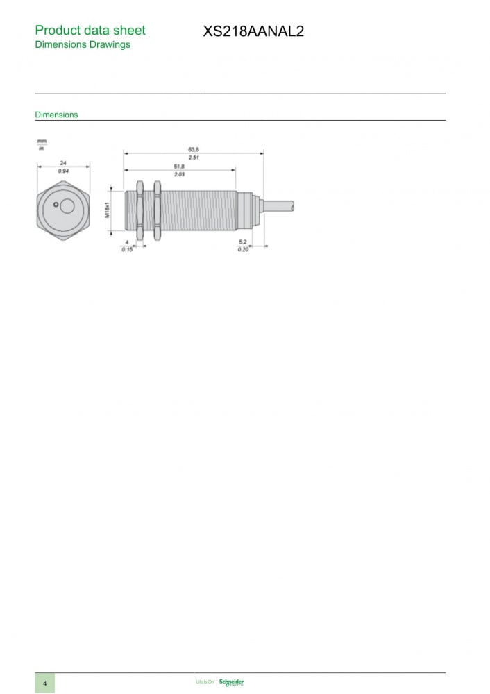 XS218AANAL2 technical document page 4